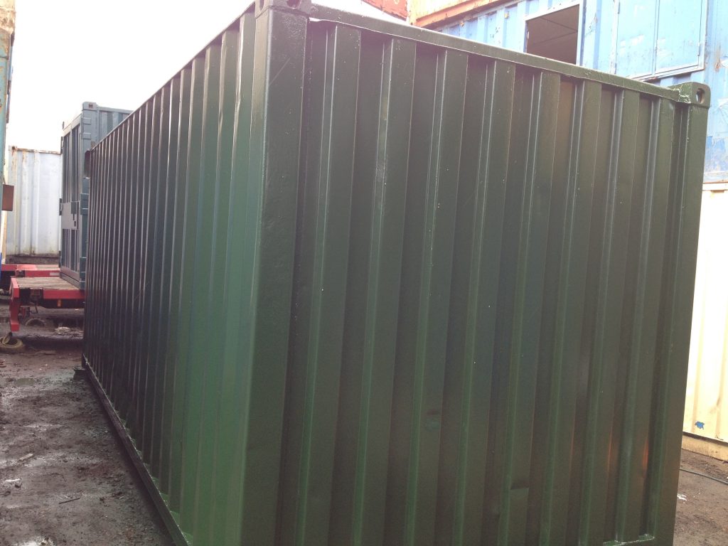 20ft x 8ft Green Used Storage Container Roller Shutter Door | www ...