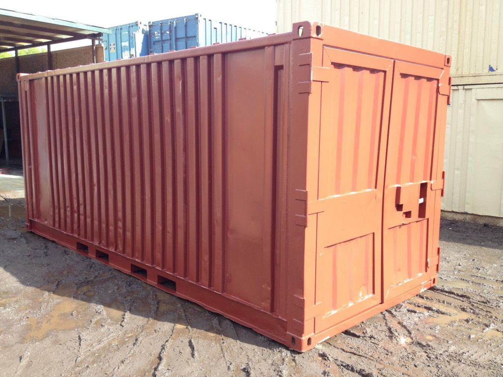 20ft x 8ft Red Used Shipping Container | www.globalshippingcontainers.co.uk