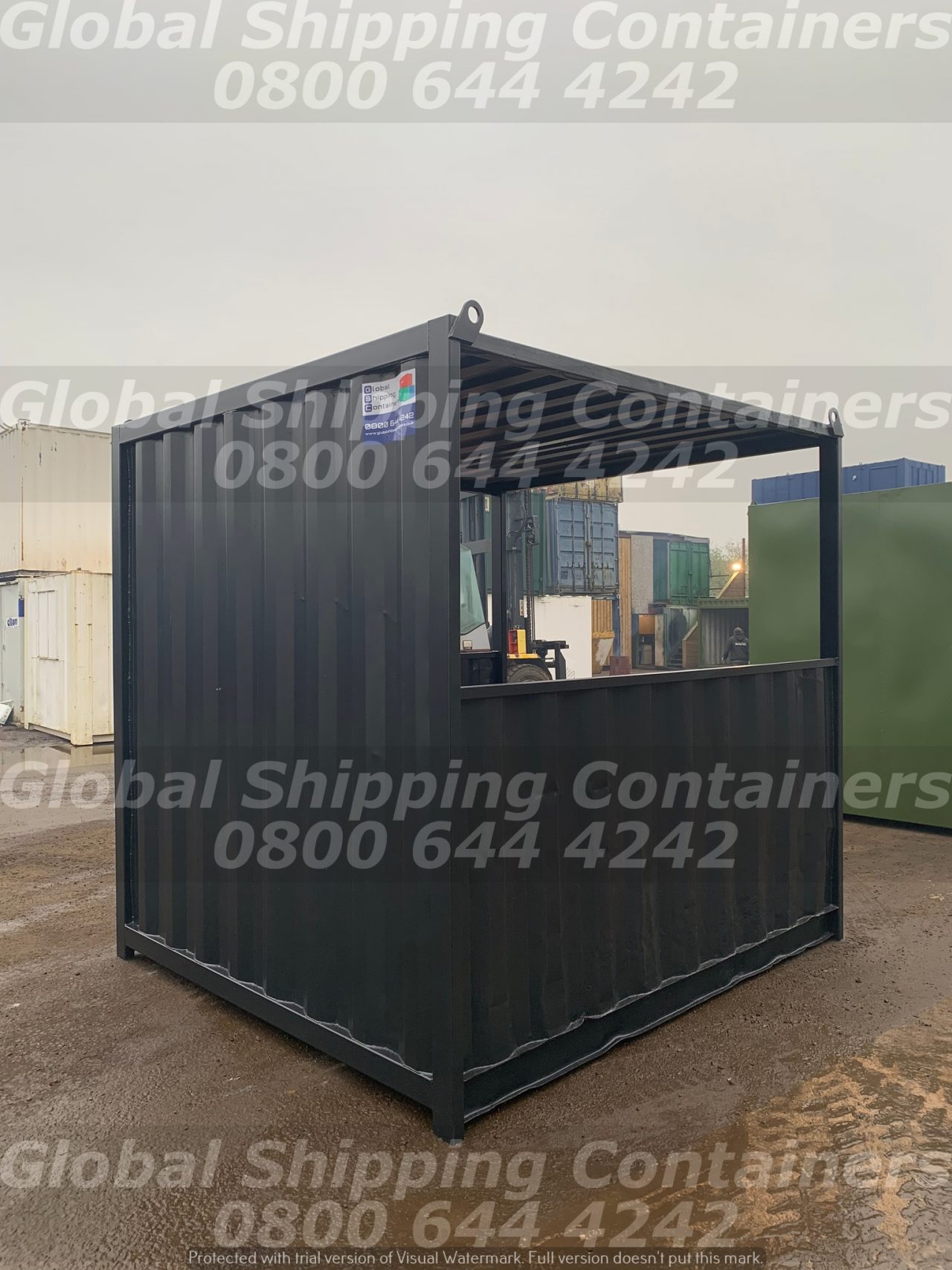 10ft x 8ft Black Smoking Shelter | www.globalshippingcontainers.co.uk