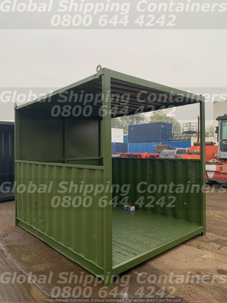 10ft x 8ft Green Smoking Shelter | www.globalshippingcontainers.co.uk
