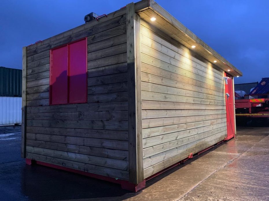 21ft x 9ft Cladded Shipping Container Office With Canopy | www ...