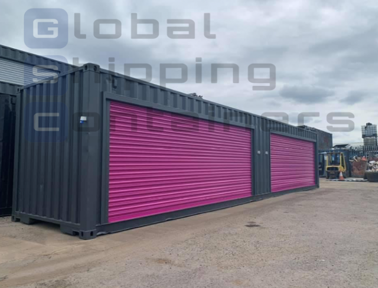 40ft x 8ft Pink Double Roller Shutter Shipping Container | www ...
